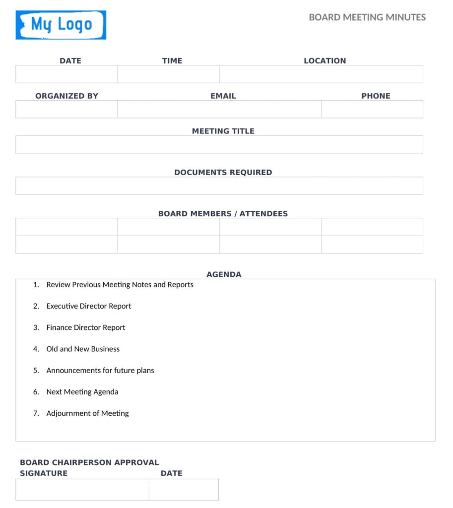 Meeting Minutes Excel Template Minutes Of Meeting (MoM) Document