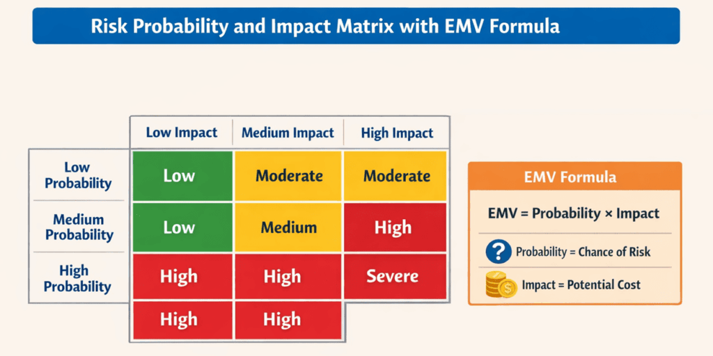Probability of Occurrence, Risk Matrix & EMV Formula Guide | PM Study ...