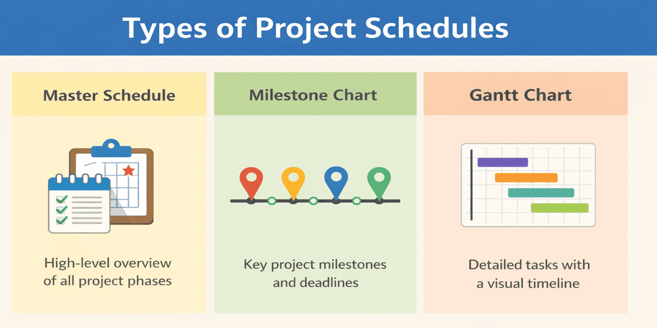 Project Schedule: Types, Steps & Benefits for PMP | PM Study Circle