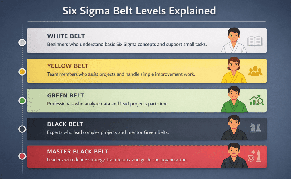 Six Sigma Belt Levels: Choose the Right Certification Level | PM Study ...